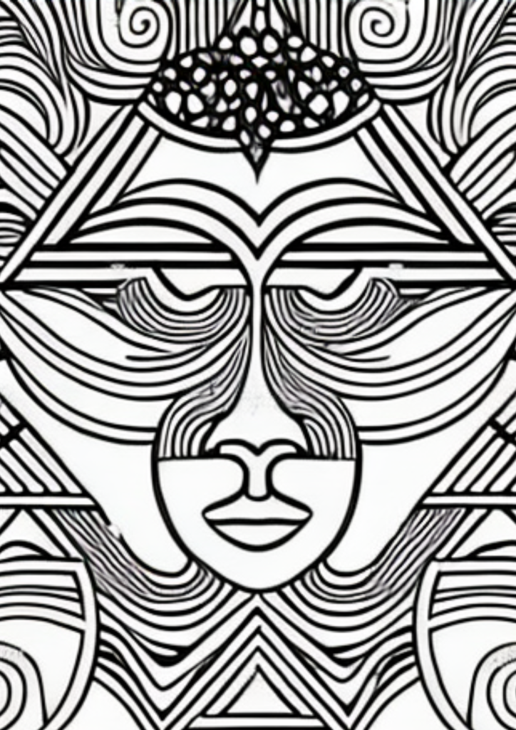 Coloring: Picasso Style Coloring Page – Download Template